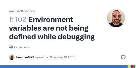 Environment Variables Are Not Being Defined While Debugging · Issue
