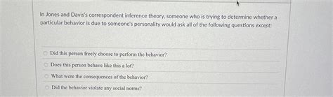Solved In Jones And Daviss Correspondent Inference Theory