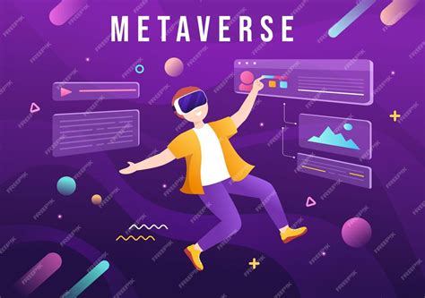 Premium Vector | Metaverse digital virtual reality technology wears vr ...