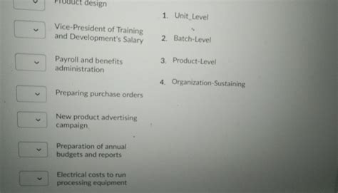 solved classify each of the following activities as either a