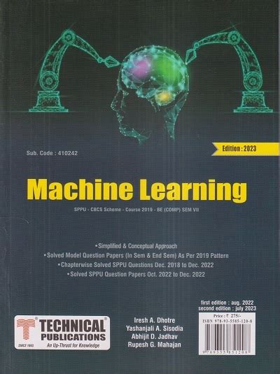 Machine Learning Comp Engg Sem 7 Sppu Iresh A Dhotre Yashanjali