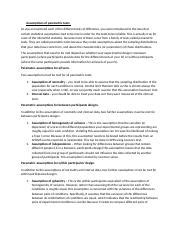 Understanding Assumptions Of Parametric Tests Ensuring Reliable Course Hero