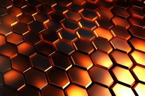 premium ai image a close up of a hexagon pattern generative ai