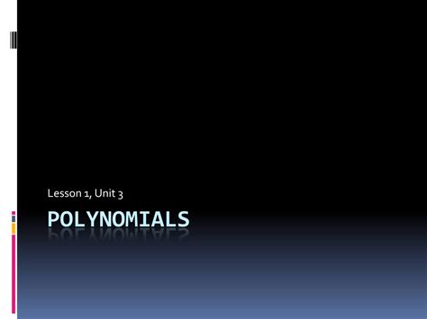 polynomials pptx