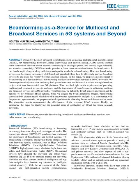 beamforming as a service for multicast and broadca pdf computer