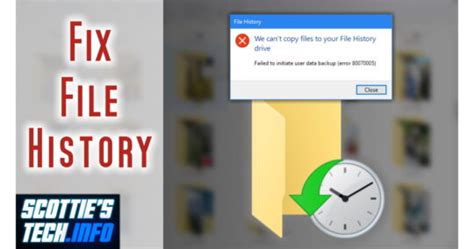 How To Fix File History Backup Errors In Windows 10 Scotties Techinfo