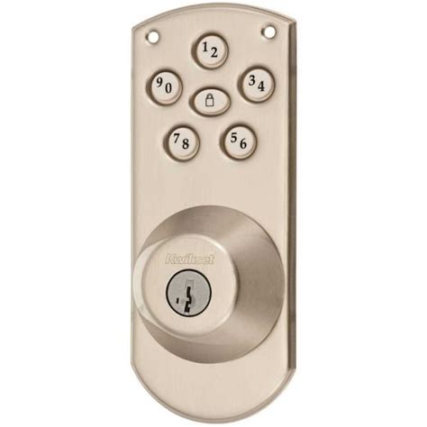 Kwikset Powerbolt2 Satin Nickel Single Cylinder Electronic Deadbolt Featuring Smartkey Security