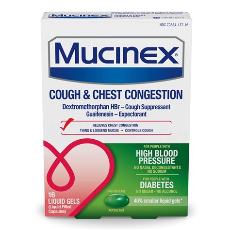 Mucinex® Cough And Chest Congestion Liquid Gels Hbp Mucinex Usa