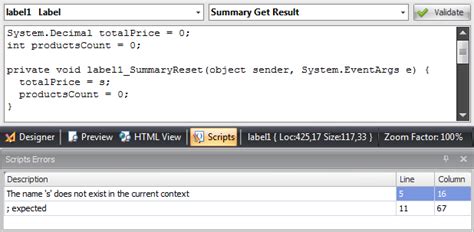 Sneak Peek The New Script Editor In XtraReports V2009 3