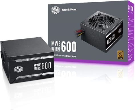 Amazon.com: Cooler Master MWE Bronze 600 Watt 80 Plus Certified Power ...