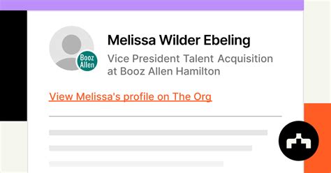 Melissa Wilder Ebeling Vice President Talent Acquisition At Booz Allen Hamilton The Org