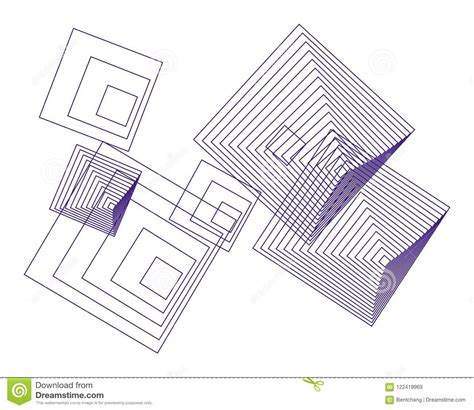 Shape Of Square Rectangle Abstract Geometric Background Pattern Messy Surface Concept