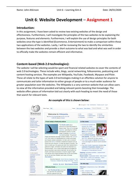 unit 6 website development assignment 1 learning aim a all