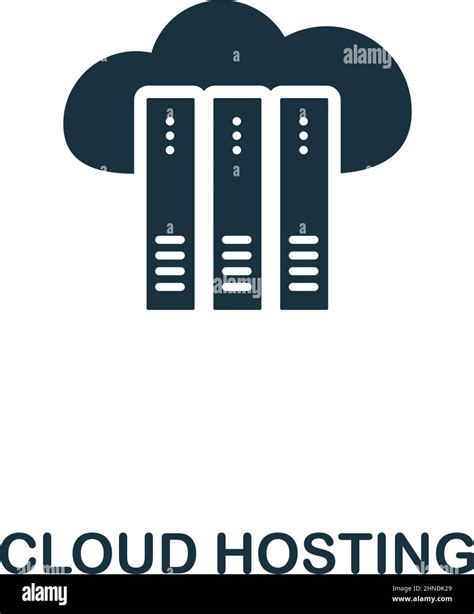 Cloud Hosting Icon Premium Style Design From Web Hosting Icon Collection Pixel Perfect Cloud