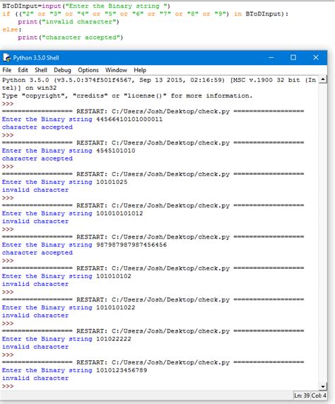 Python 3x Checking For Characters In An Input Stack Overflow