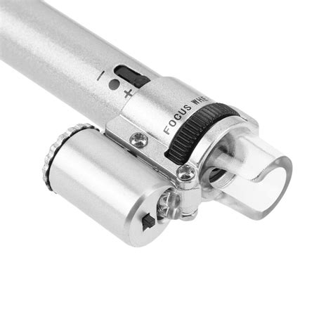 Led Light Jewelry Loupe Mini Pen Shaped Magnifying Glass 100x Pocket