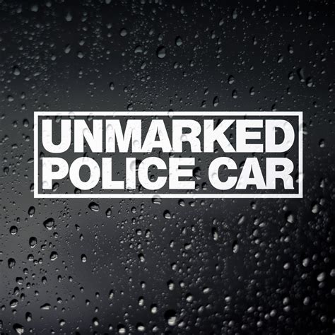 Unmarked Police Car Funny Car Sticker Jdm Drift Dub Window Bumper