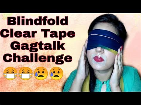 Blindfold Clear Tape Gagtalk Challenge😷Requested Video🤗Fun Challenging ...