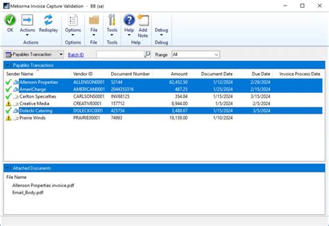 Process Multiple Invoices Mekorma Invoice Capture For Gp User Guide Build X94