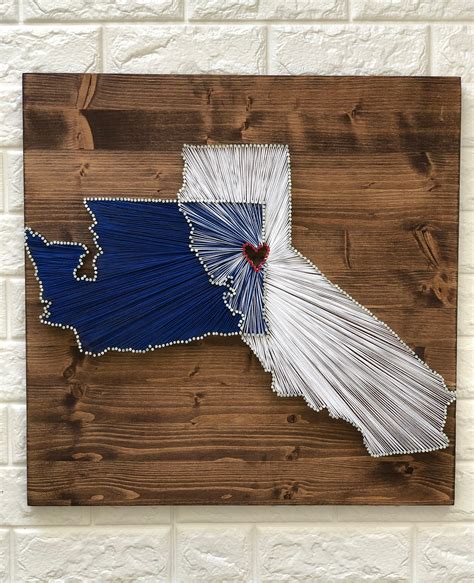 State String Art Country String Art Provence String Art Etsy