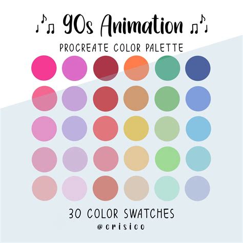 The Color Swatches For Boho Rainbow Procreate Color Palettes Are Available In Multiple Colors