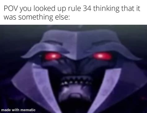 megatron cannot unsee r transformemes