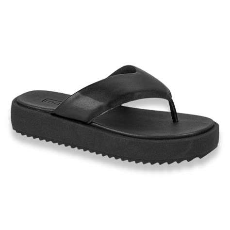 Tamanco Moleca Plataforma Tiras Largas Feminino Preto Godiva CalÇados