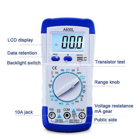 Lcd Digital Multimeter A830l Ac Dc Voltage Diode Freguency Multitester Current Tester Luminous