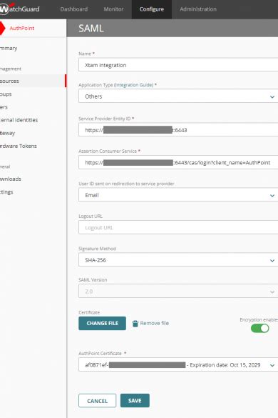 Xtam Authpoint Saml Resource Configuration Xton Technologies