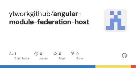 Github Ytworkgithubangular Module Federation Host