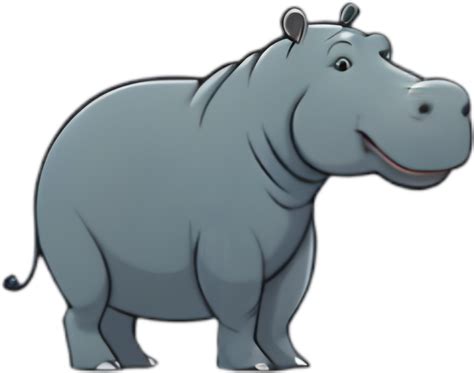 Silly Hippopotamus Cartoon Character 50170309 Png