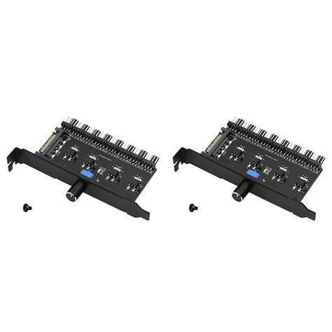X Pc Channels Fan Hub Cooling Fan Speed Controller For CPU Case HDD VGA PWM Fan PCI Bracket