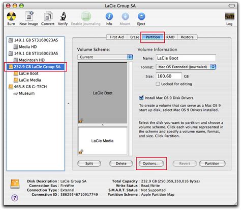 formatting and partitioning a hard drive in os x
