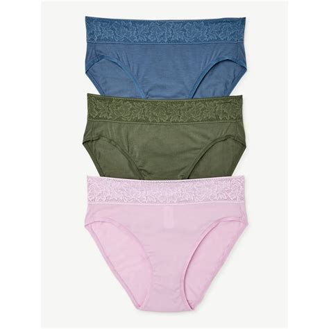 Joyspun Womens Modal And Lace Hi Cut Brief Panties 3 Pack Sizes S To