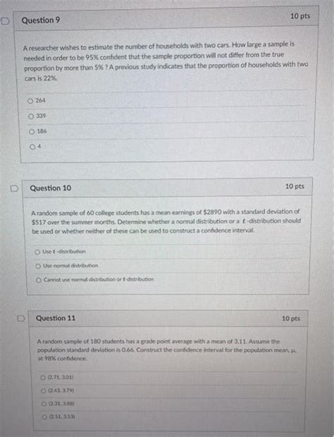 Solved 10 Pts D Question 9 A Researcher Wishes To Estimate Chegg Com
