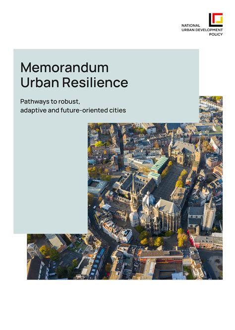 Memorandum Urban Resilience Pathways To Robust Adaptive And Future