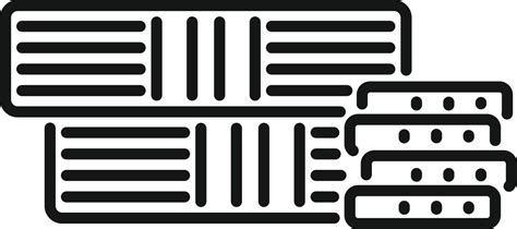 Server Rack With Cables Connected Royalty Free Vector Image