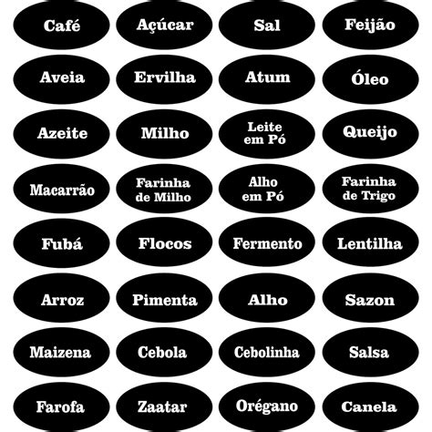 32 Etiquetas Rótulos Para Organizar Potes De Temperos Shopee Brasil