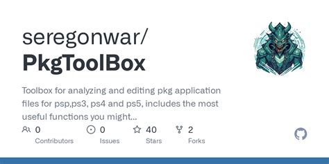github seregonwar pkgtoolbox toolbox for analyzing and editing pkg