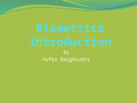 Pptx Biometrics Introduction Dokumentips