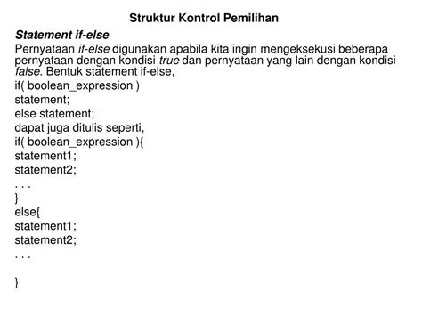 ppt struktur kontrol pemilihan powerpoint presentation free download