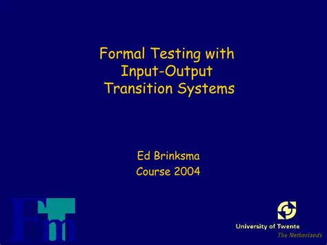 ppt formal testing with input output transition systems powerpoint