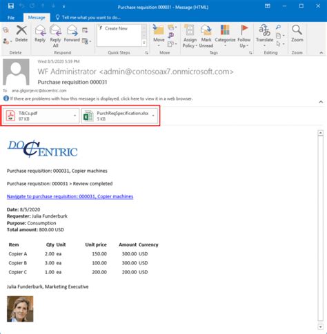 Send Workflow Email Notifications With Attachments In D FO Docentric AX