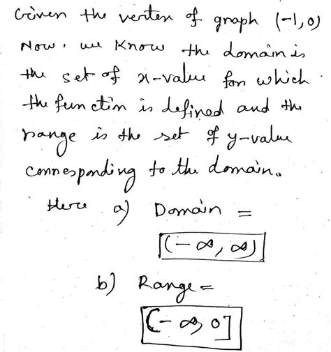[solved] the graph of a quadratic function with vertex 1 0 is shown