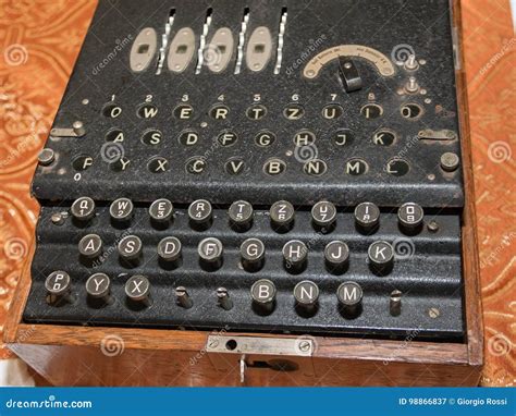the enigma cipher machine from world war ii editorial photo