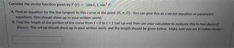 Solved Consider The Vector Function Given By Chegg Com