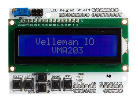 velleman vma203 lcd and keypad shield para arduino® lcd1602 velleman