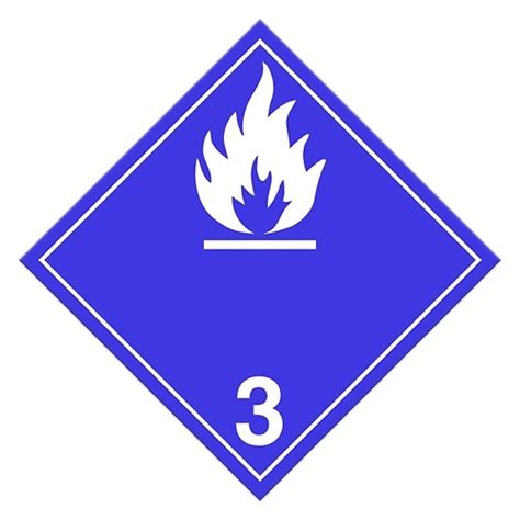Class 3 Flammable Liquids Placard Pack Of 100 Pcs Safety Supplies