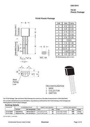 C1815 Datasheet, Equivalent, Cross Reference Search. Transistor Catalog