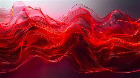 Abstract Red Wave Wallpaper Premium Ai Generated Image